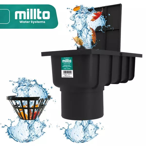 Osadnik rynnowy dolny 110 mm czarny | Kup Online!